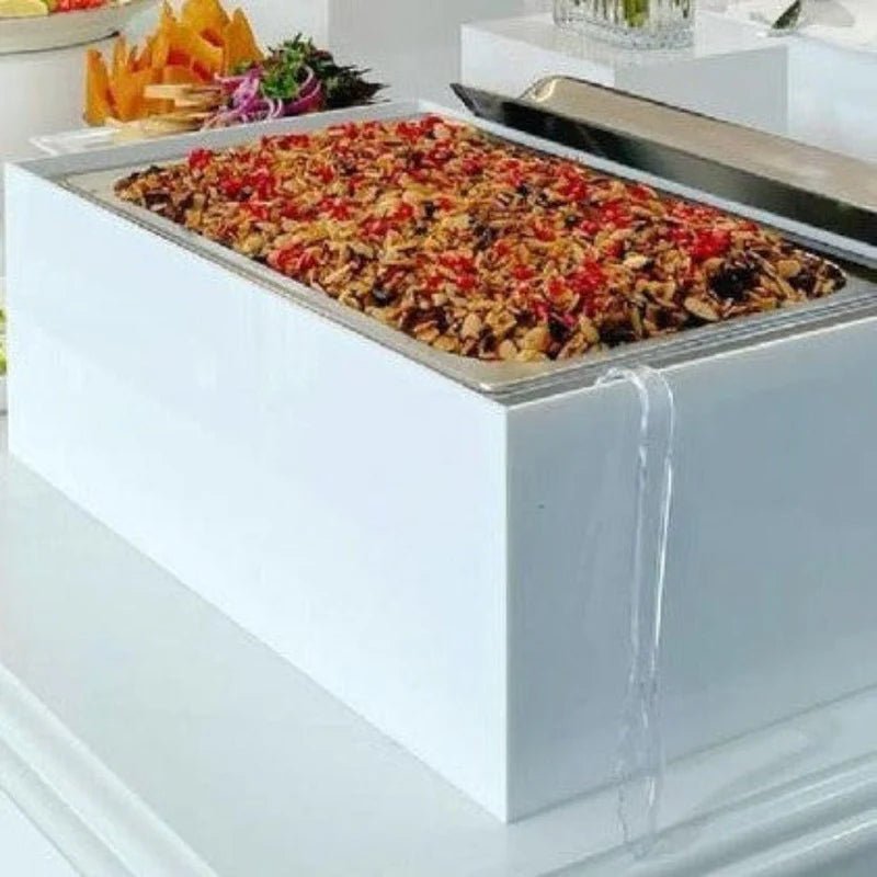 Chaffing Guard by Plinths New York: Elevating Events with Acrylic Eleg